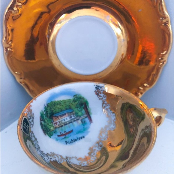 Vintage | Accents | Gebrbauer 92s Gold Plated Teacup Saucer | Poshmark